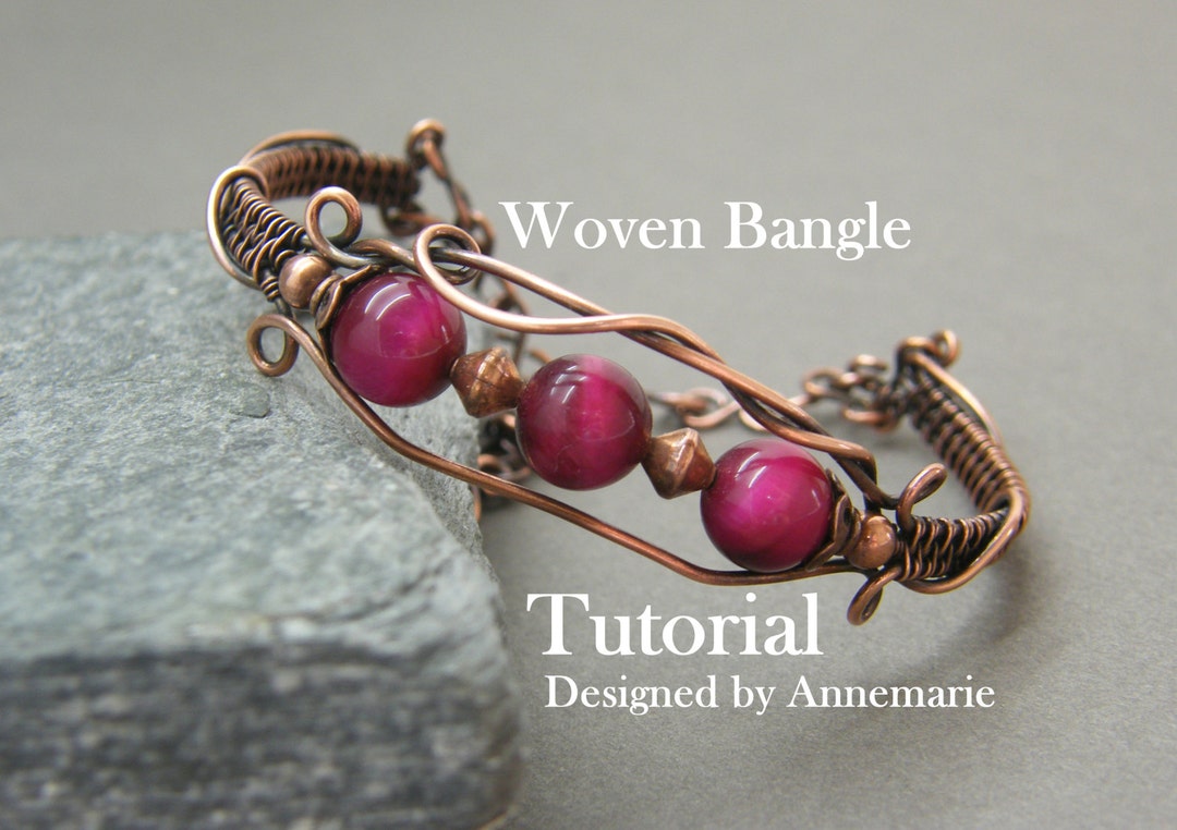 Wire Wrapped Bracelet Tutorial: Beaded Bangle Pattern (PDF) - Etsy