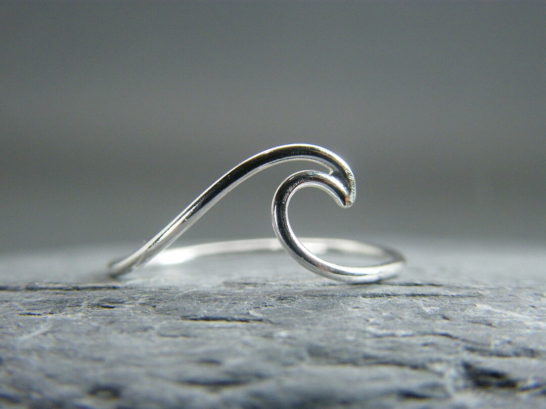 Wave Ring ~ Sterling Silver Wave Ring ~ Ocean Wave Ring ~ Surfer Girl ...