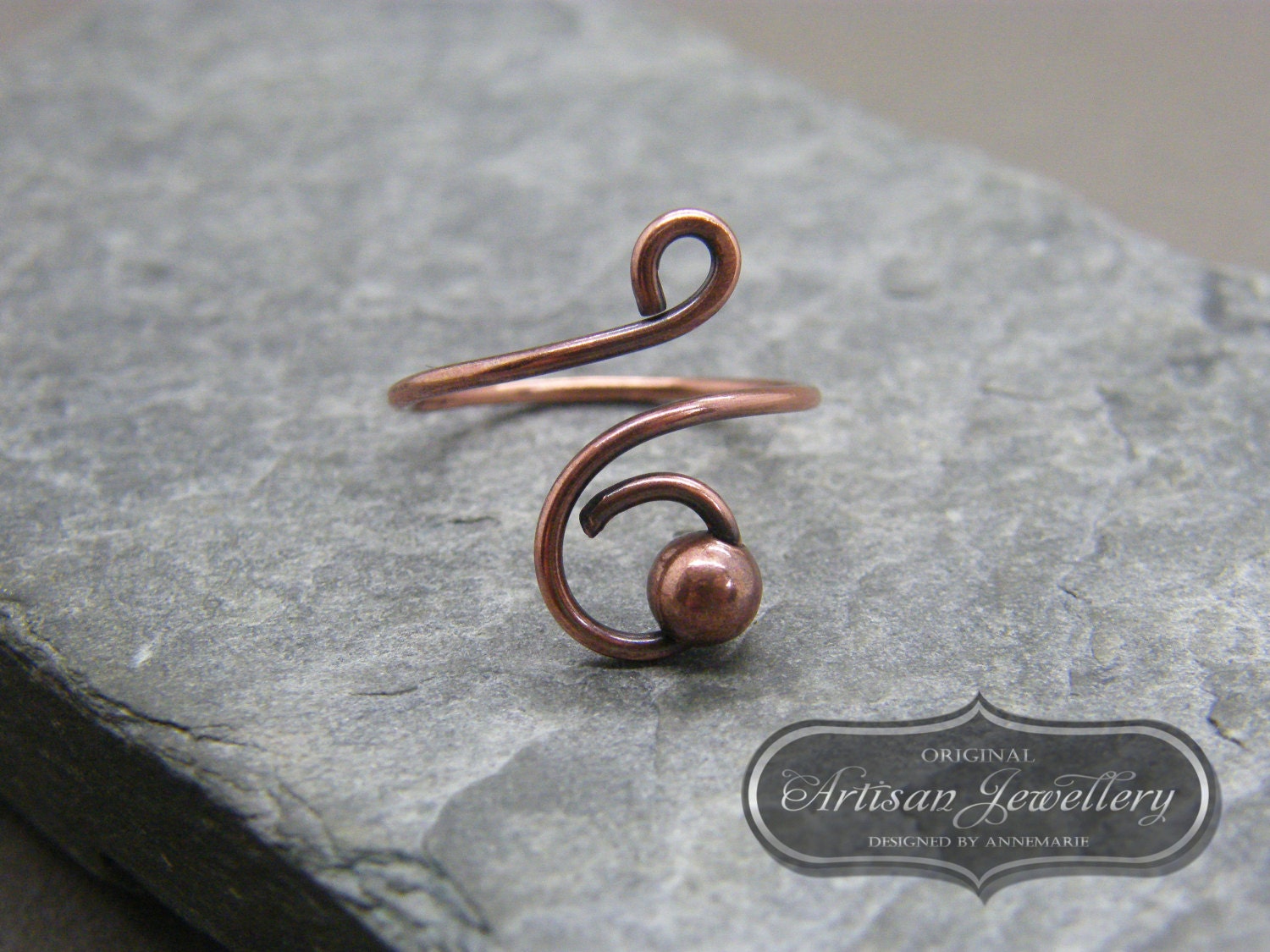 Simple Adjustable Ring Spinner Ring Thumb Ring Copper | Etsy