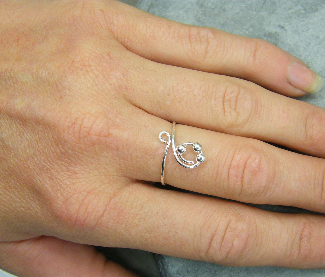 Plain silver ring Adjustable sterling silver ring Popular | Etsy