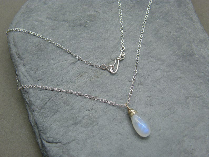 Moonstone Necklace Blue Moonstone Moonstone Pendant - Etsy