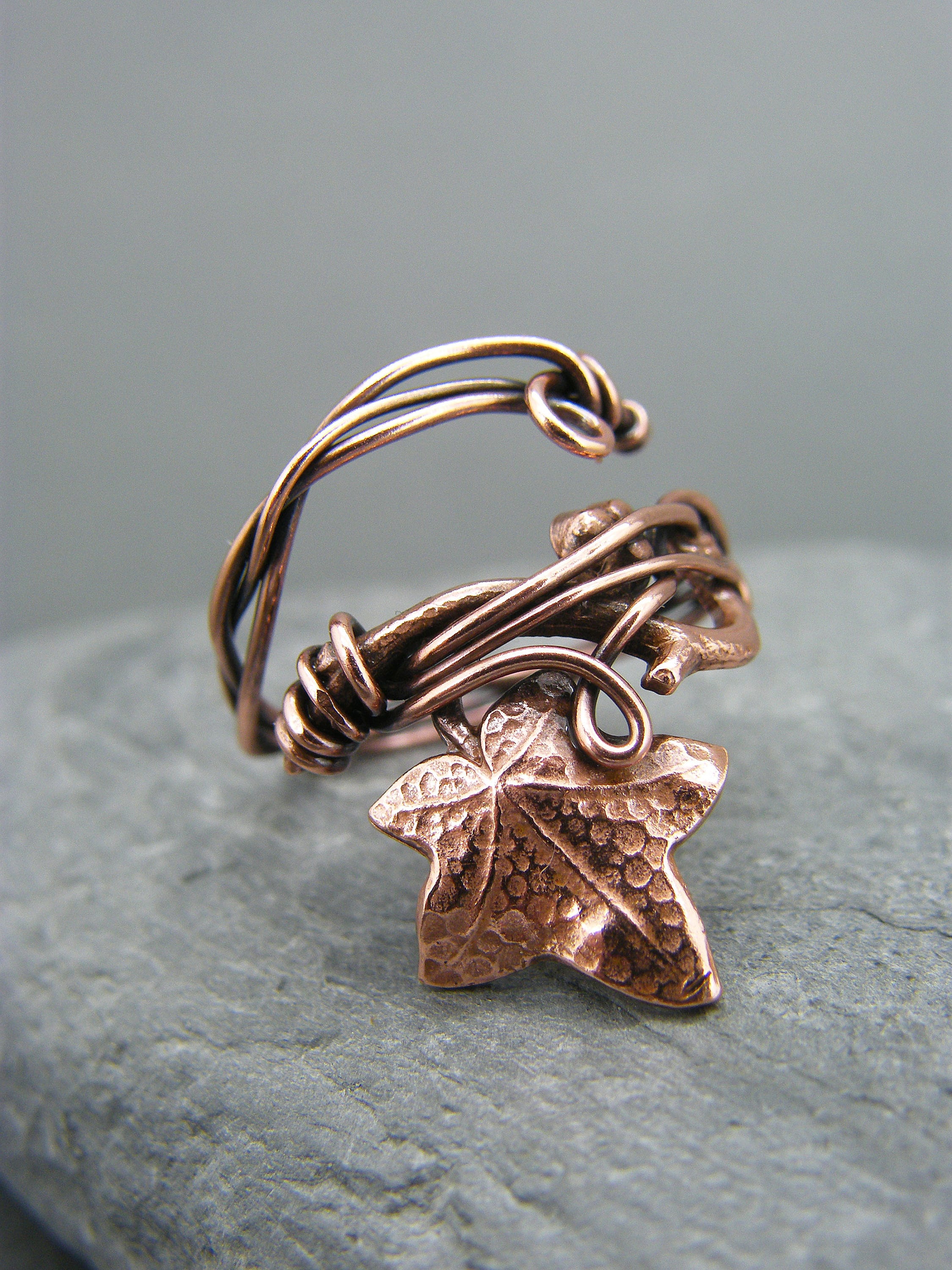 Leaf Ring Adjustable Ring Adjustable Leaf Ring Copper - Etsy UK