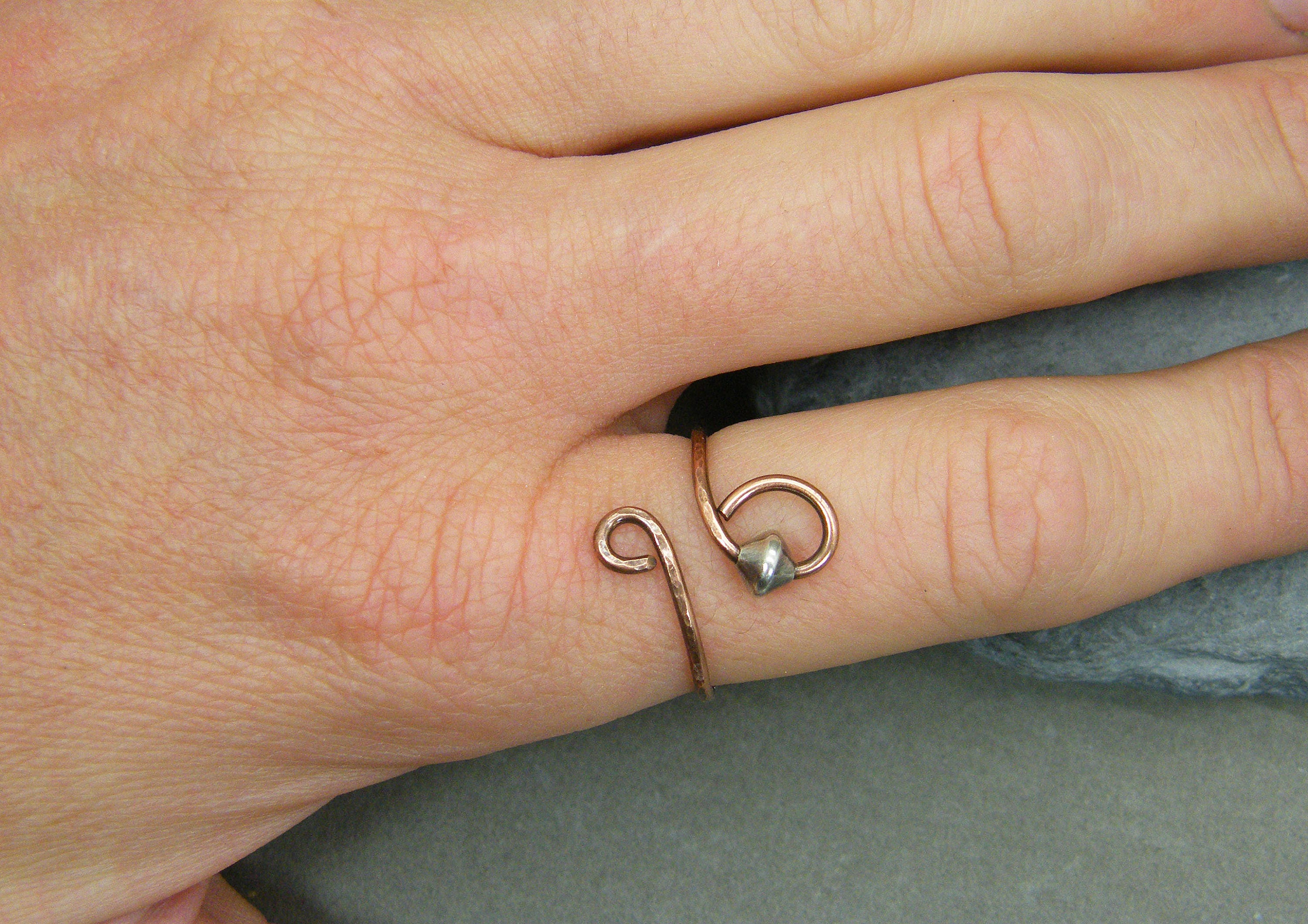 Thumb ring Simple adjustable ring Spinner ring Copper | Etsy