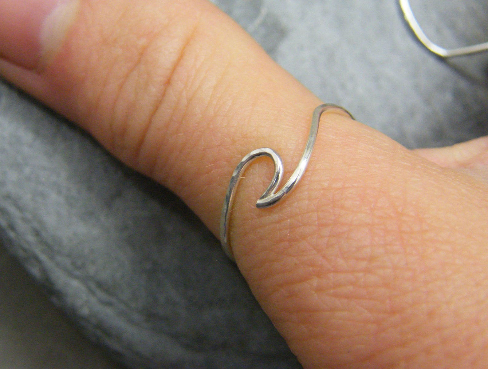 Wave Ring Sterling Silver Wave Ring Ocean Wave Ring | Etsy