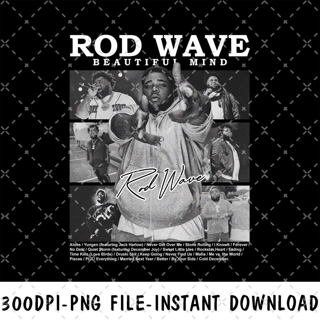 Rod Wave Nostalgia Png File, 90s Rap Music, Rapper Rod Wave Tour Design ...