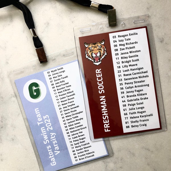 Team Roster Laminated - Etsy