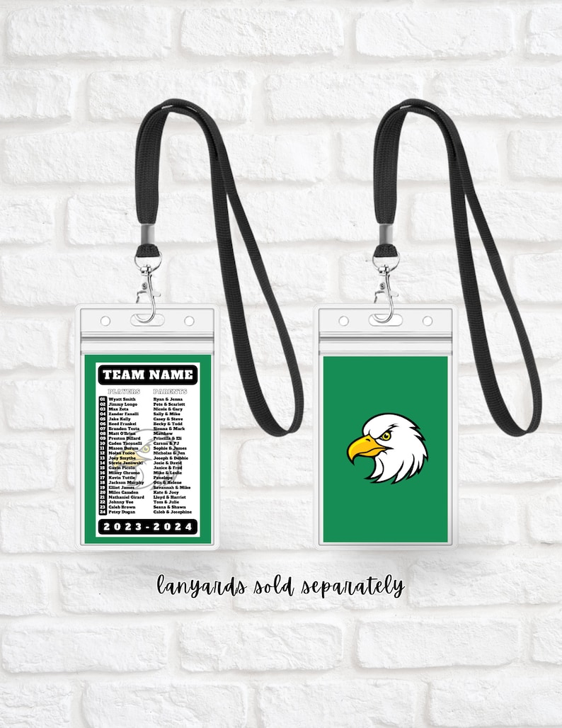 Editable Team Roster Card Template: Canva Design (digital Download) #1 ...