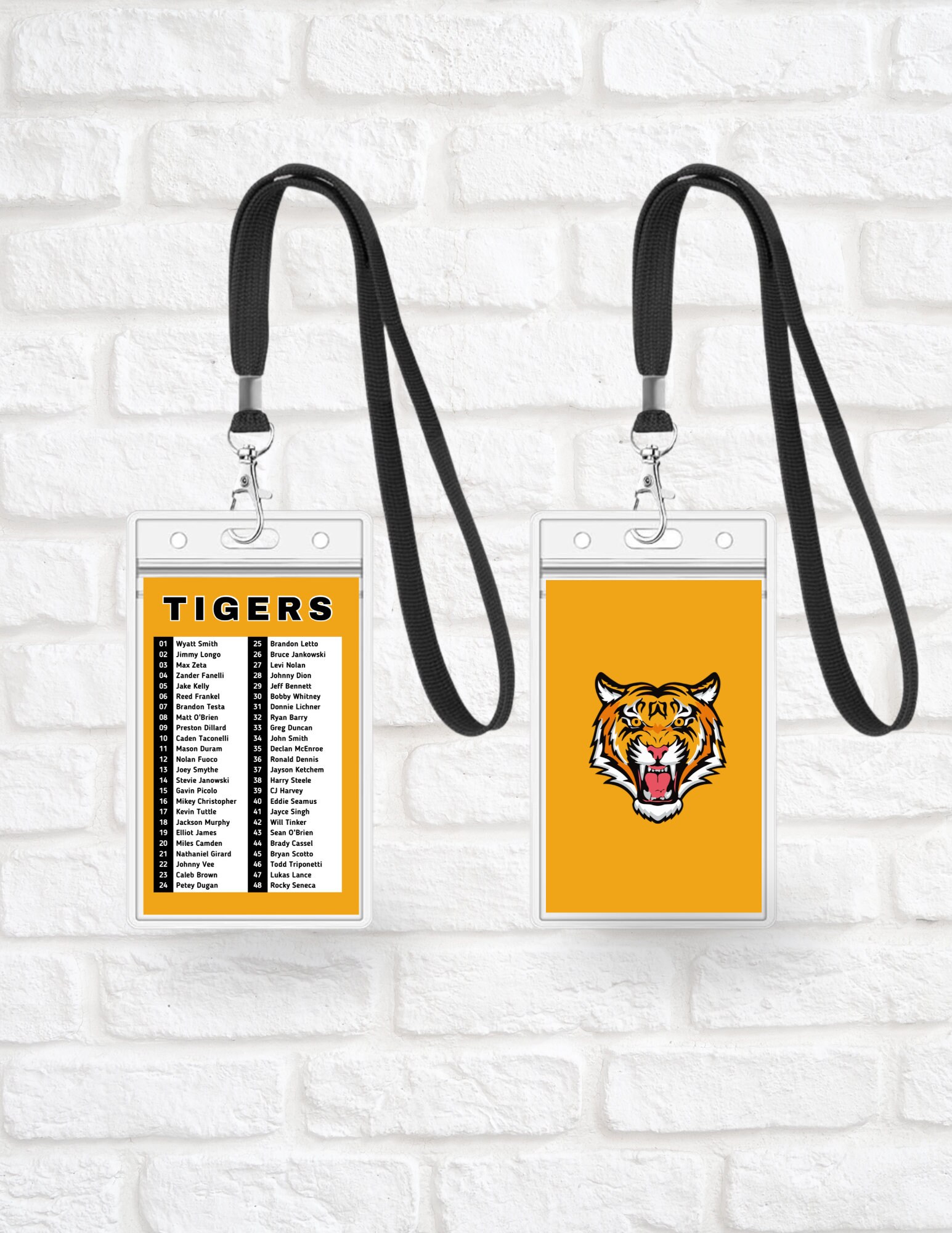 EDITABLE Team Roster Card TEMPLATE 3 W/two Columns You Personalize With ...