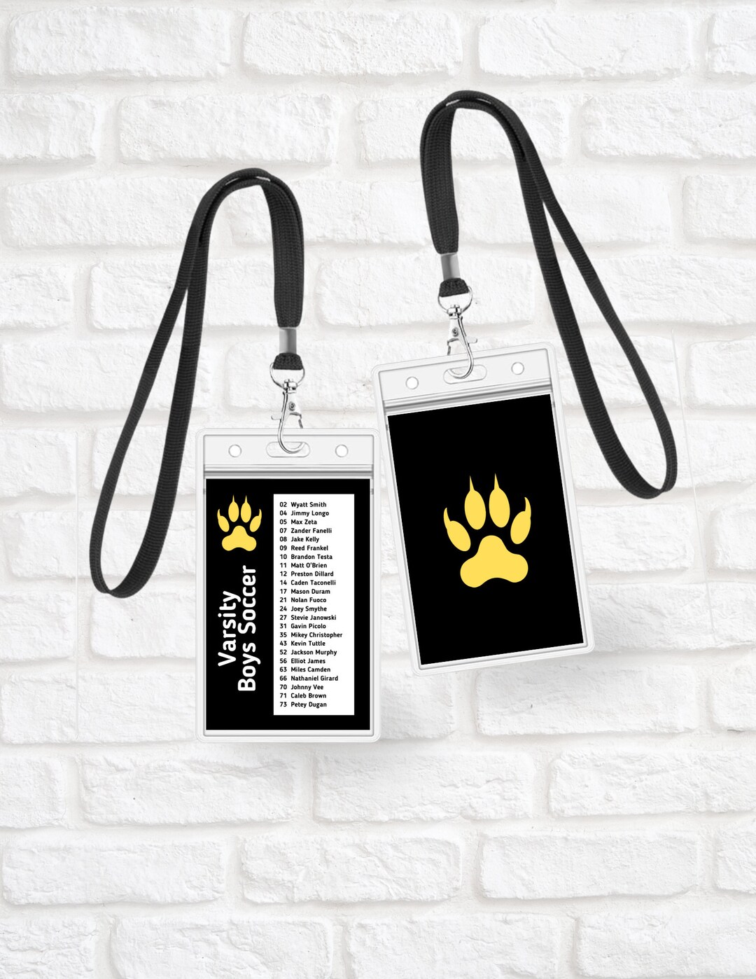 EDITABLE Team Roster Card TEMPLATE 1 You Personalize With Your Team ...