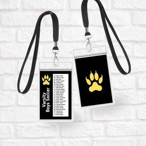 EDITABLE Team Roster Card TEMPLATE 1 You Personalize With Your Team ...