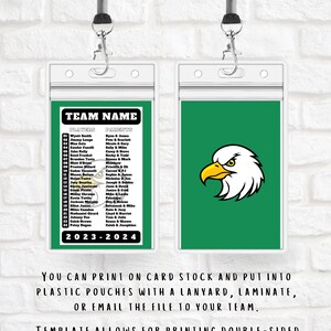 Editable Team Roster Card Template: Canva Design (digital Download) #1 ...