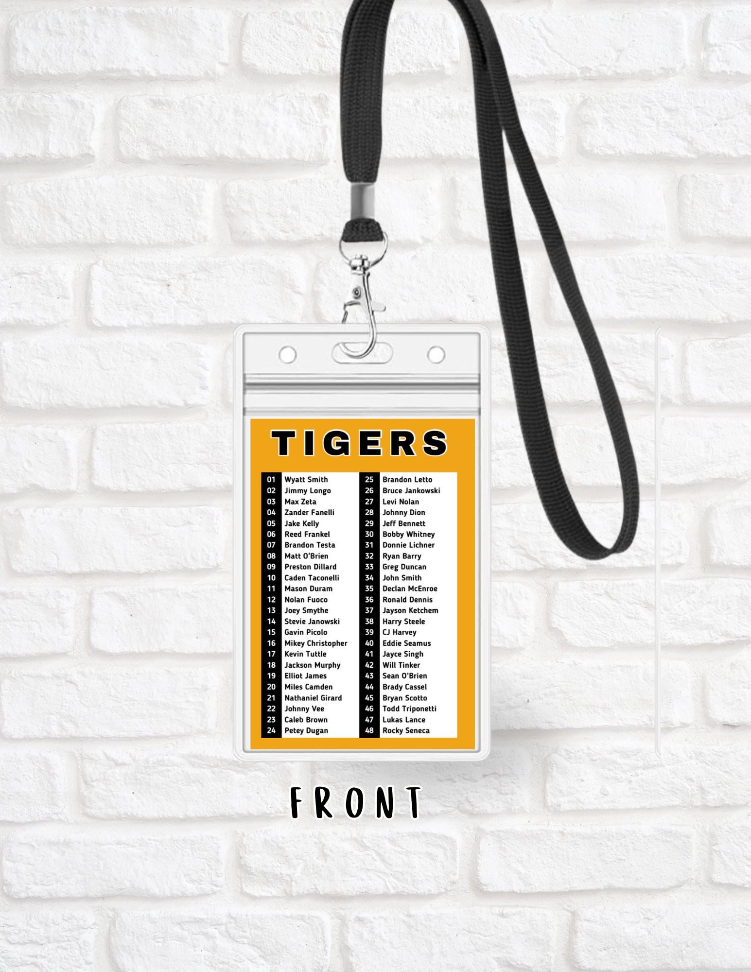 Editable Team Roster Card Template: Two-sided, Customizable Design ...