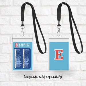 Editable Team Roster Template: Two-sided Color Block Design (4x6 ...