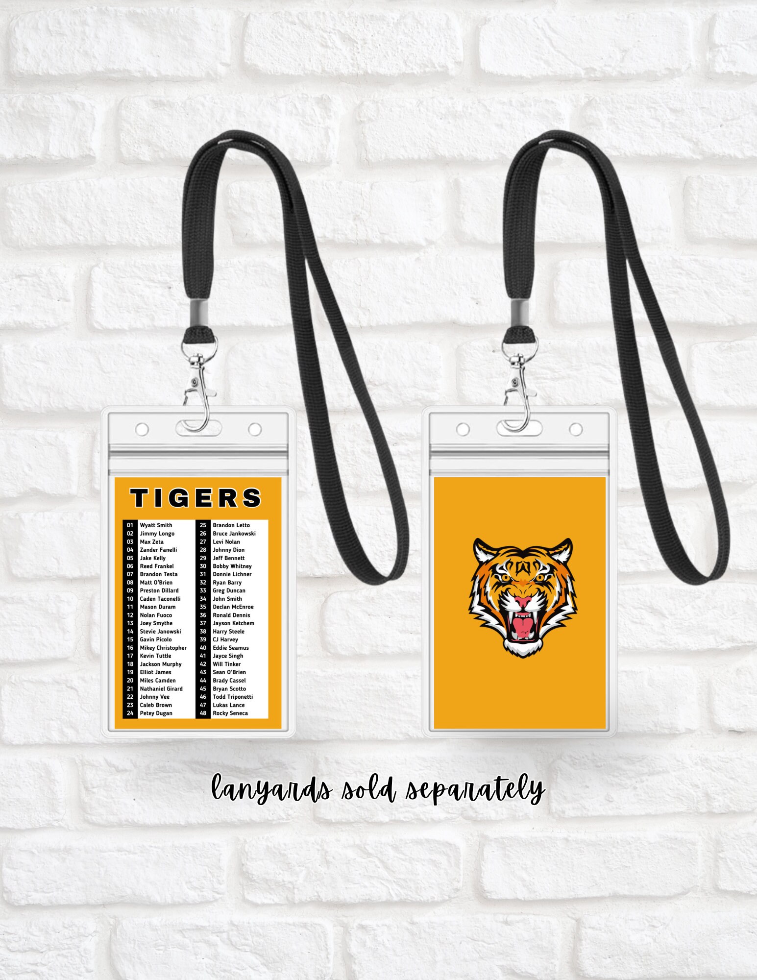 Editable Team Roster Card Template: Two-sided, Customizable Design ...