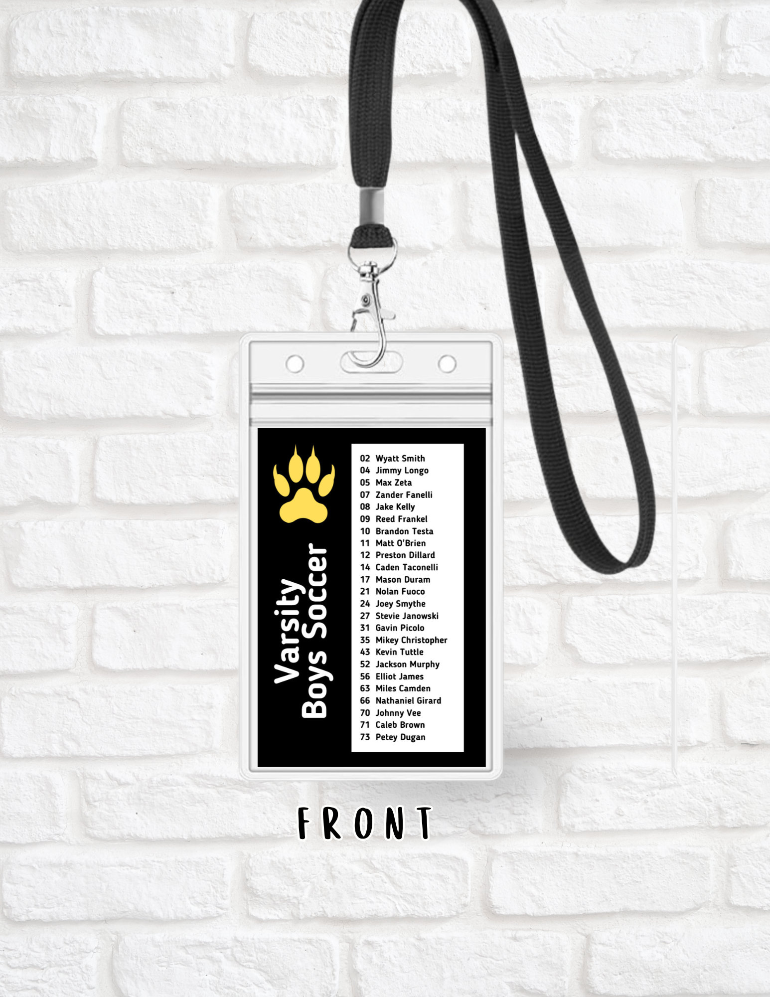 Design #1 EDITABLE Team Roster Card - You Personalize With Your Team ...