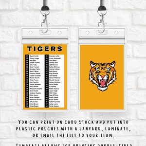 Editable Team Roster Card Template: Two-sided, Customizable Design ...