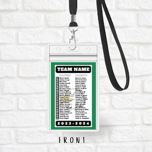Editable Team Roster Card Template: Canva Design (digital Download) #1 ...