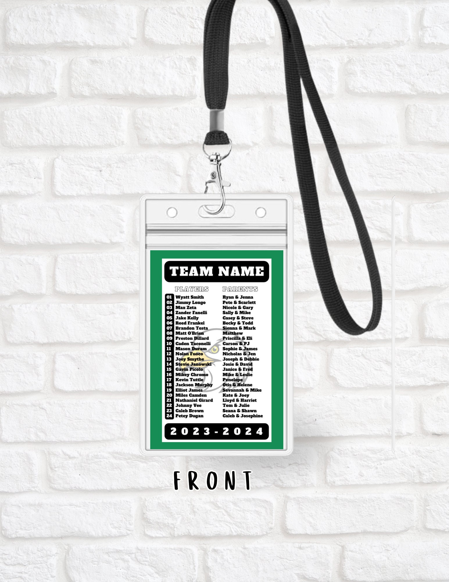Editable Team Roster Card Template: Canva Design (digital Download) #1 ...