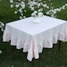 Linen Ruffle Tablecloth. Soft Table Linens. Pink Wedding Table Decor ...