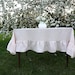 Linen Ruffle Tablecloth. Soft Table Linens. Pink Wedding Table Decor ...