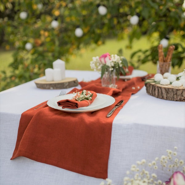 Orange Table Runner - Etsy