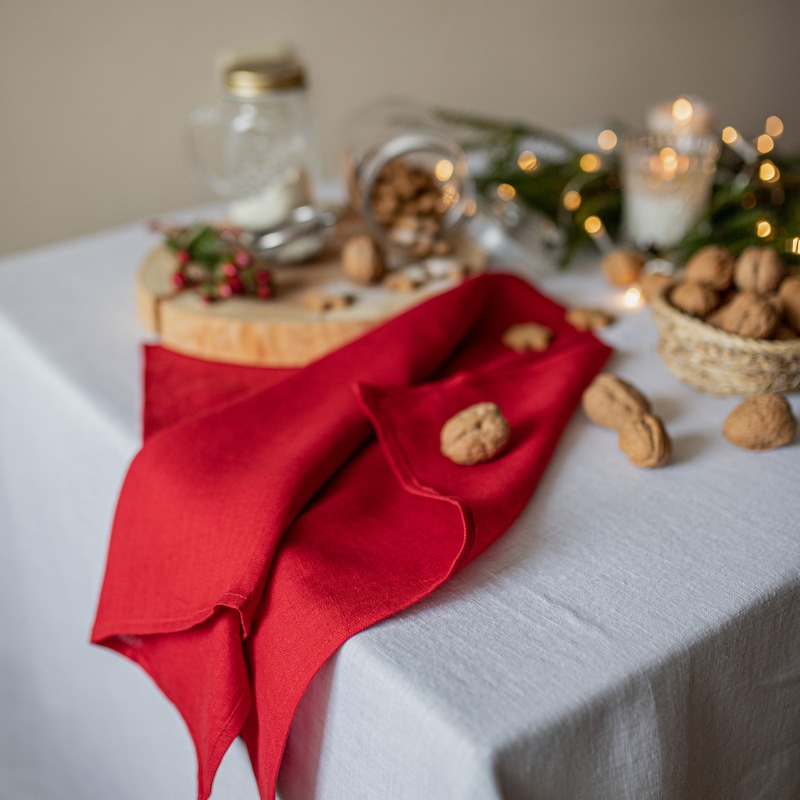 Red Tea Towel - Etsy