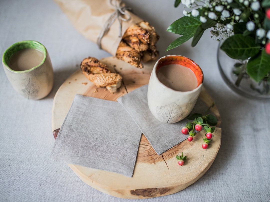 SET Linen Coasters, Eco Friendly Fabric Coasters, Cloth Coasters ...