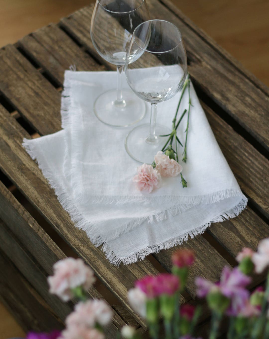 Linen Napkins, Cloth Napkins, Sizes 12", 14", 16", 18", 20", Soft ...