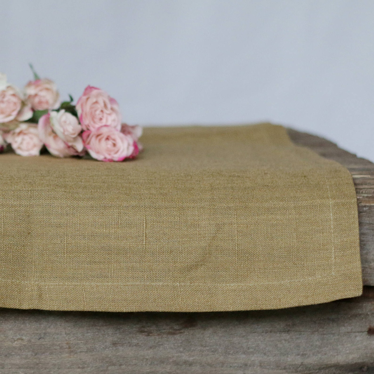 Mustard Linen Table Runner Rustic Table Runner Natural Linen | Etsy