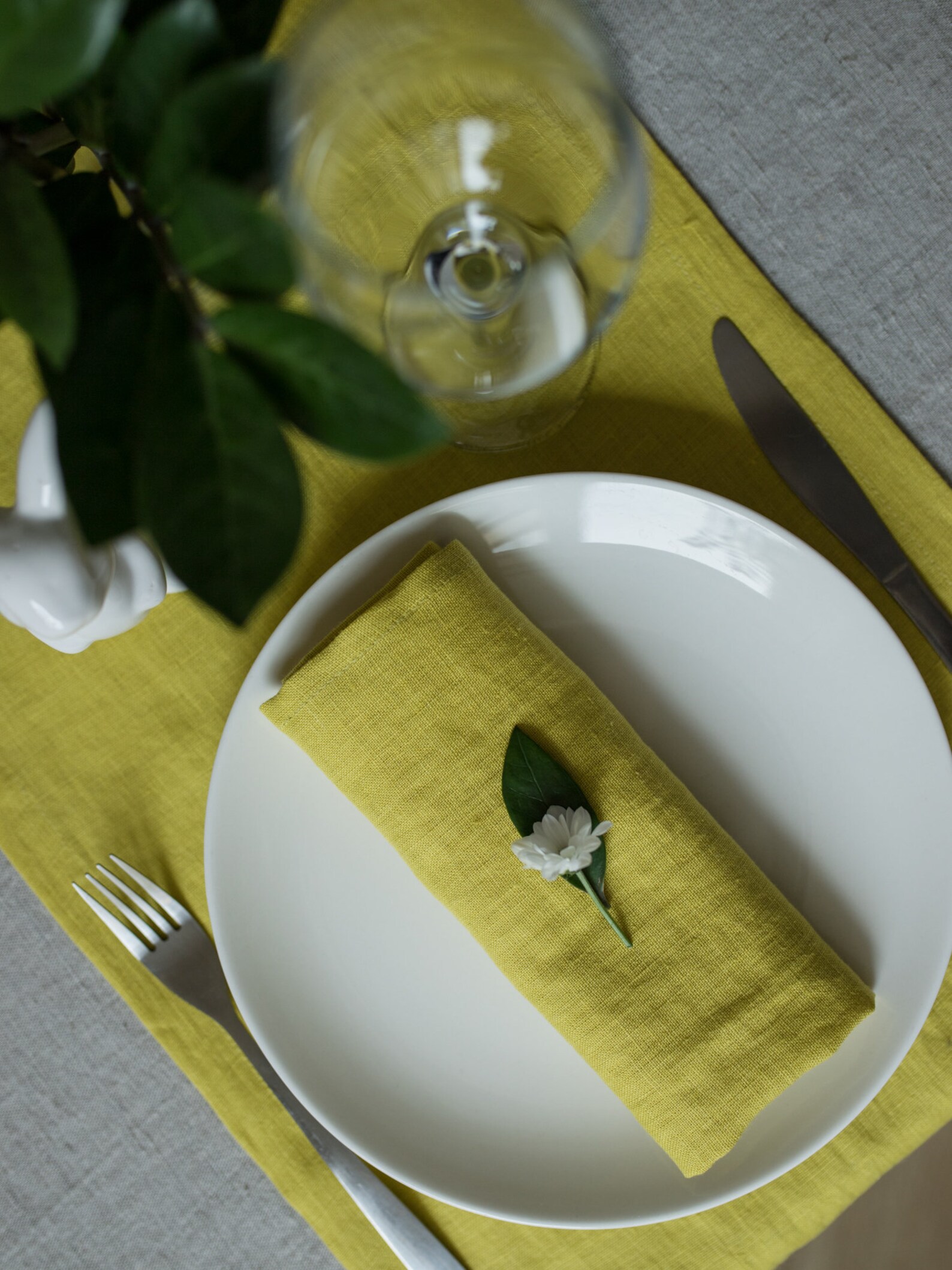Chartreuse Yellow Linen Cloth Napkins Wedding Napkin Wedding - Etsy