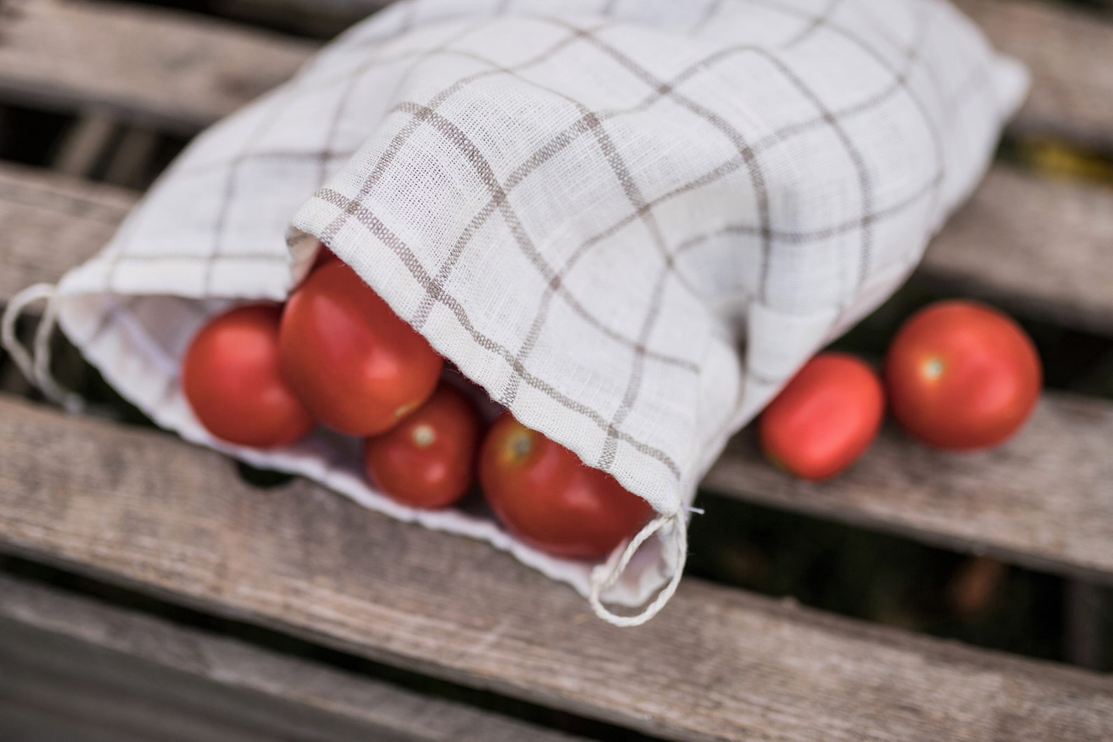 Natural Linen Food Storage Bag. Washed Soft Linen Bread Bag. Drawstring ...