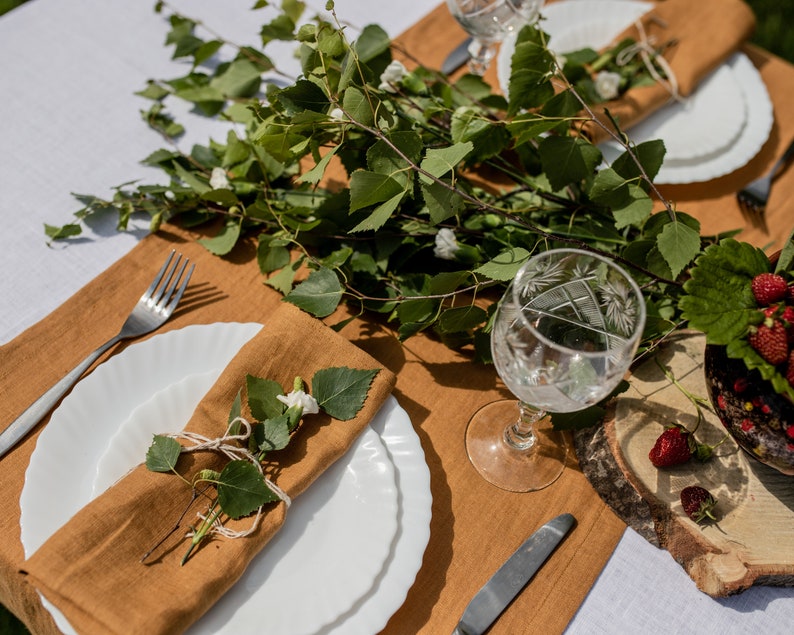 Fall Table Linen Cloth Napkins Autumn Wedding Napkin Wedding | Etsy