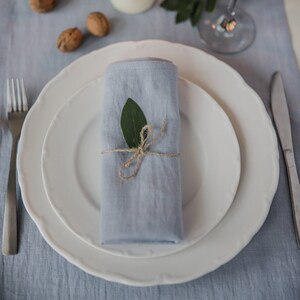 Light Gray Linen Wedding Napkins, Flax Cloth Napkins, Wedding Reception ...