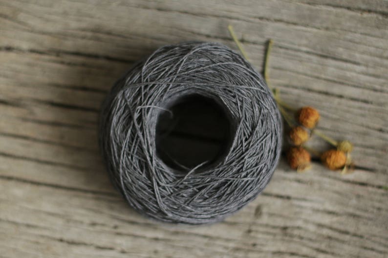 Linen Yarn Natural Grey Linen Thread 100% Pure Linen Natural - Etsy