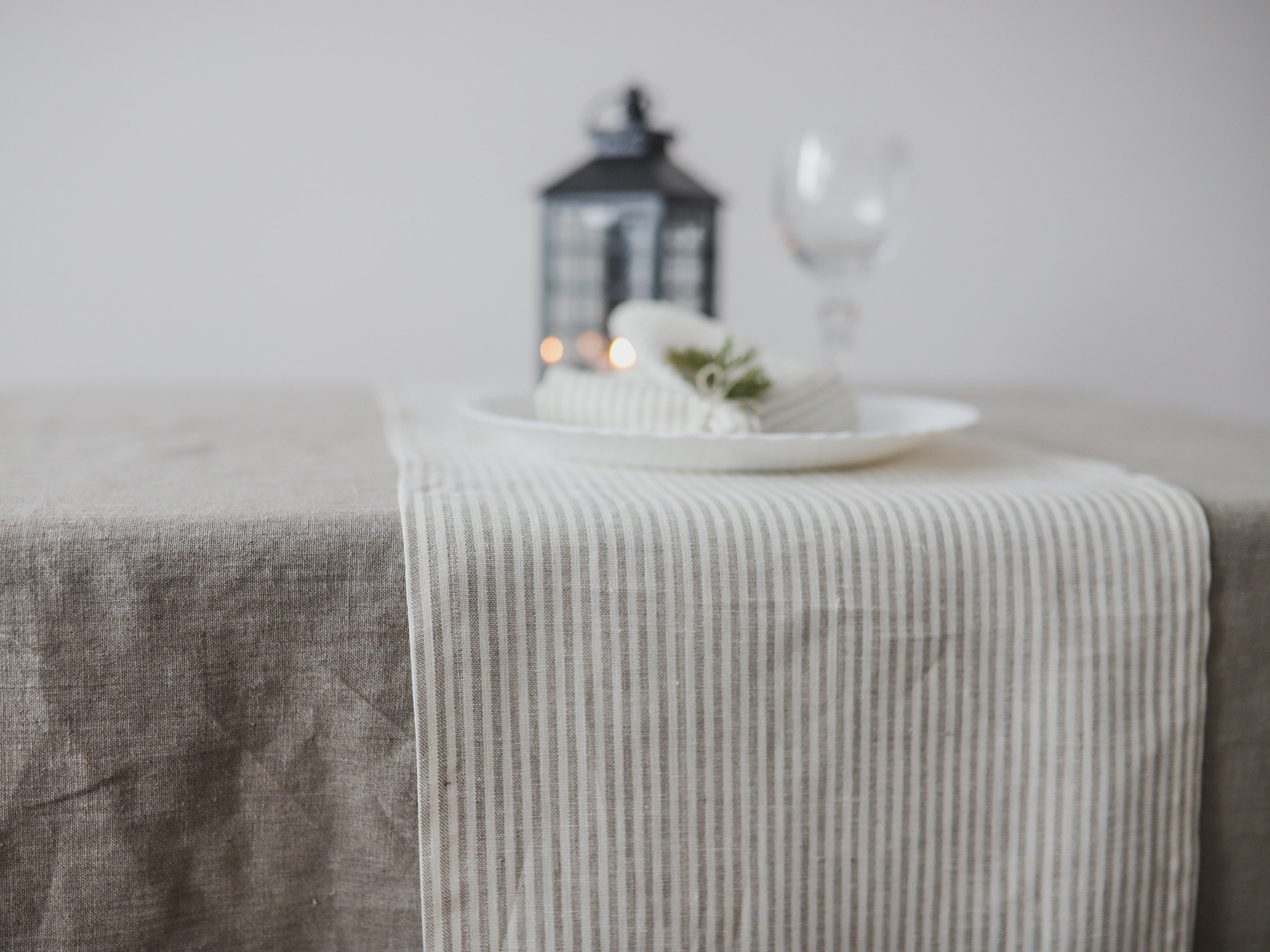 Natural Linen Table Runner, Table Runner Wedding, Linen Table Cloth ...