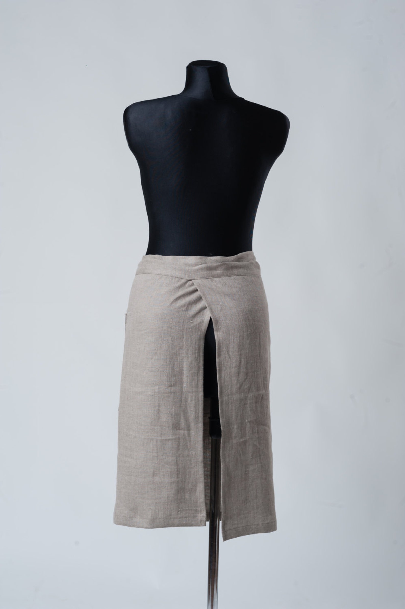 Cooking Linen Apron Half Apron Soft Linen Apron Linen Cafe - Etsy