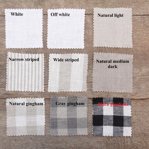 Natural Linen Gingham Ruffle Tablecloth. Farmhouse Linen Tablecloth ...