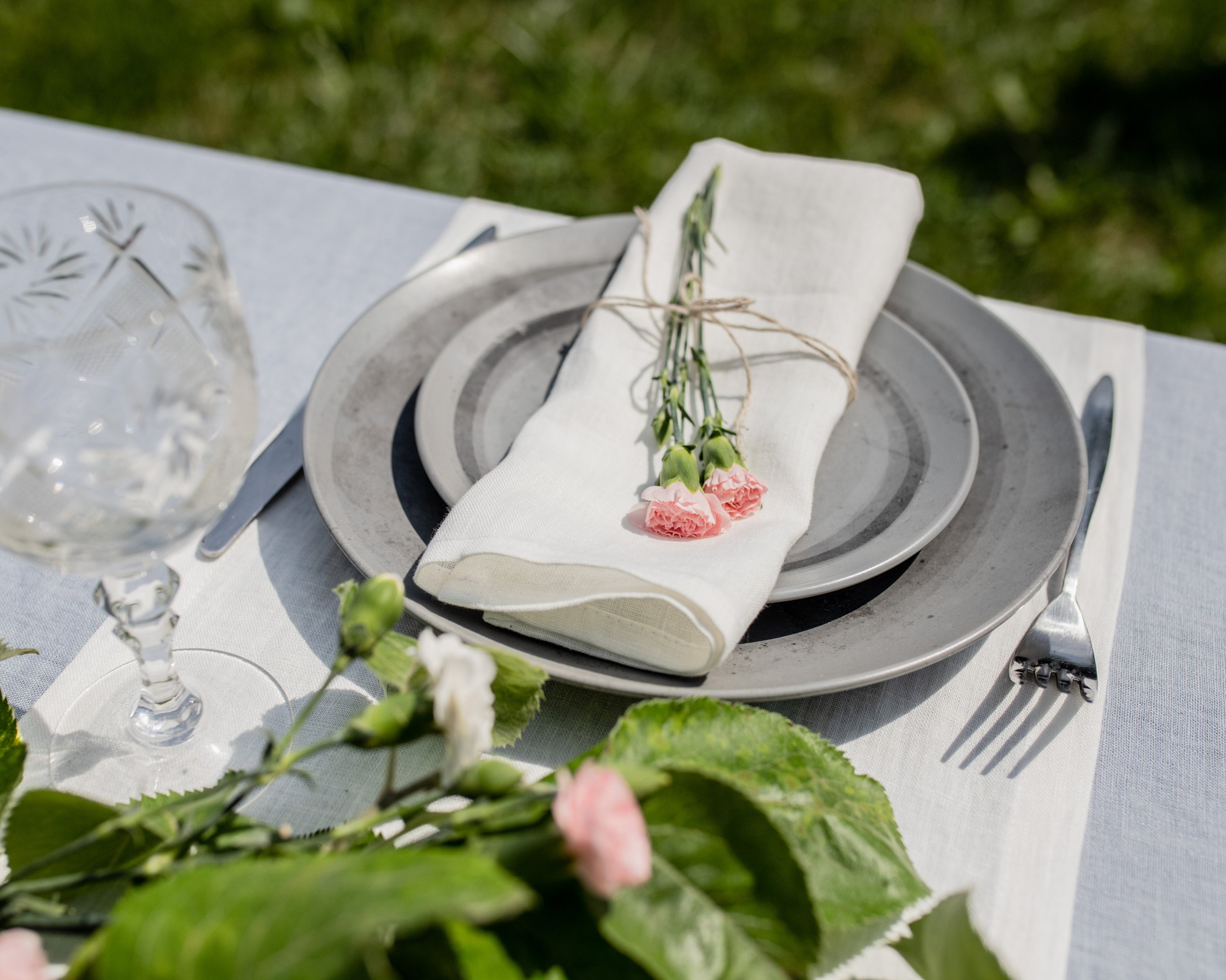 Wedding Table Cloth Napkins off White Linen Napkins Washed - Etsy UK