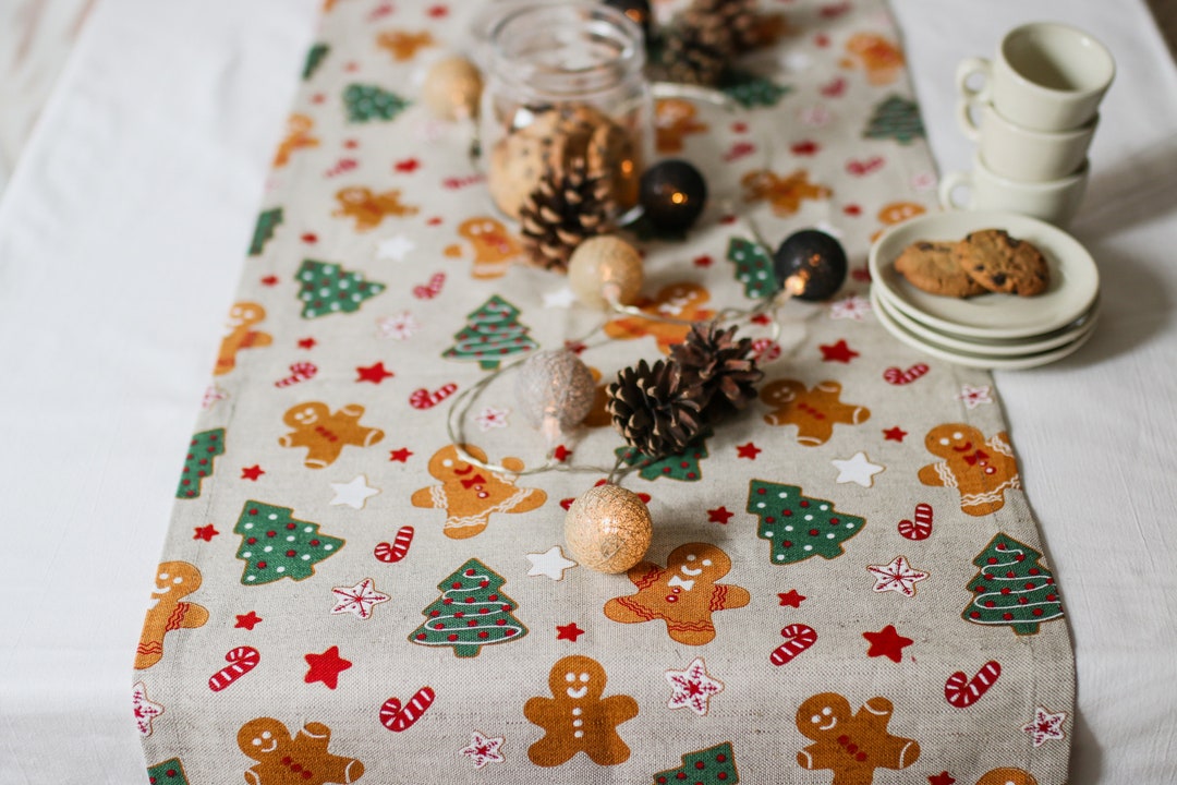 Christmas Linen Table Runner for Table Decoration or Christmas Gift ...