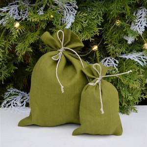 Set 10 Burnt Orange Gift Bags, Thanksgiving Pouch, Orange Fabric ...