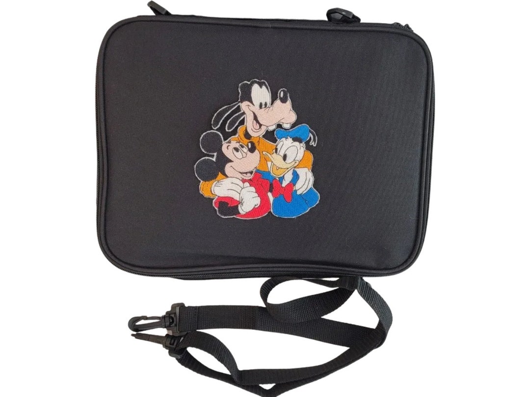 NEW Large Embroidered Mickey Mouse Donald Duck & Goofy Pin Trading Bag ...