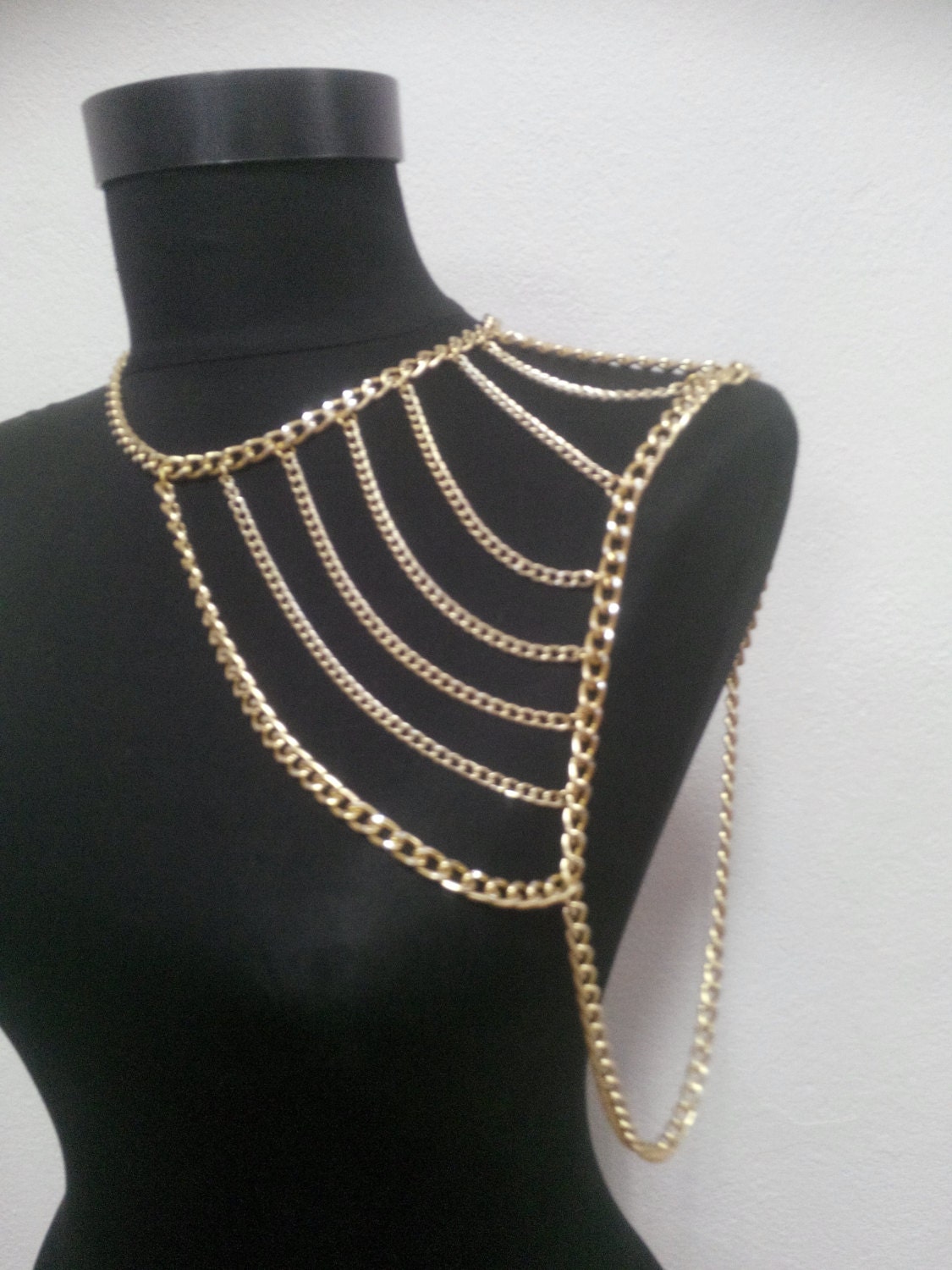 Gold Shoulder Chainshoulder Necklacebody Chainbody Jewelry - Etsy