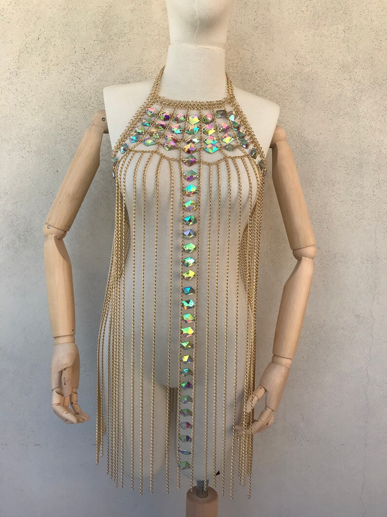 Festival Chain Dress Rave Outfit Women Clothing Etsy