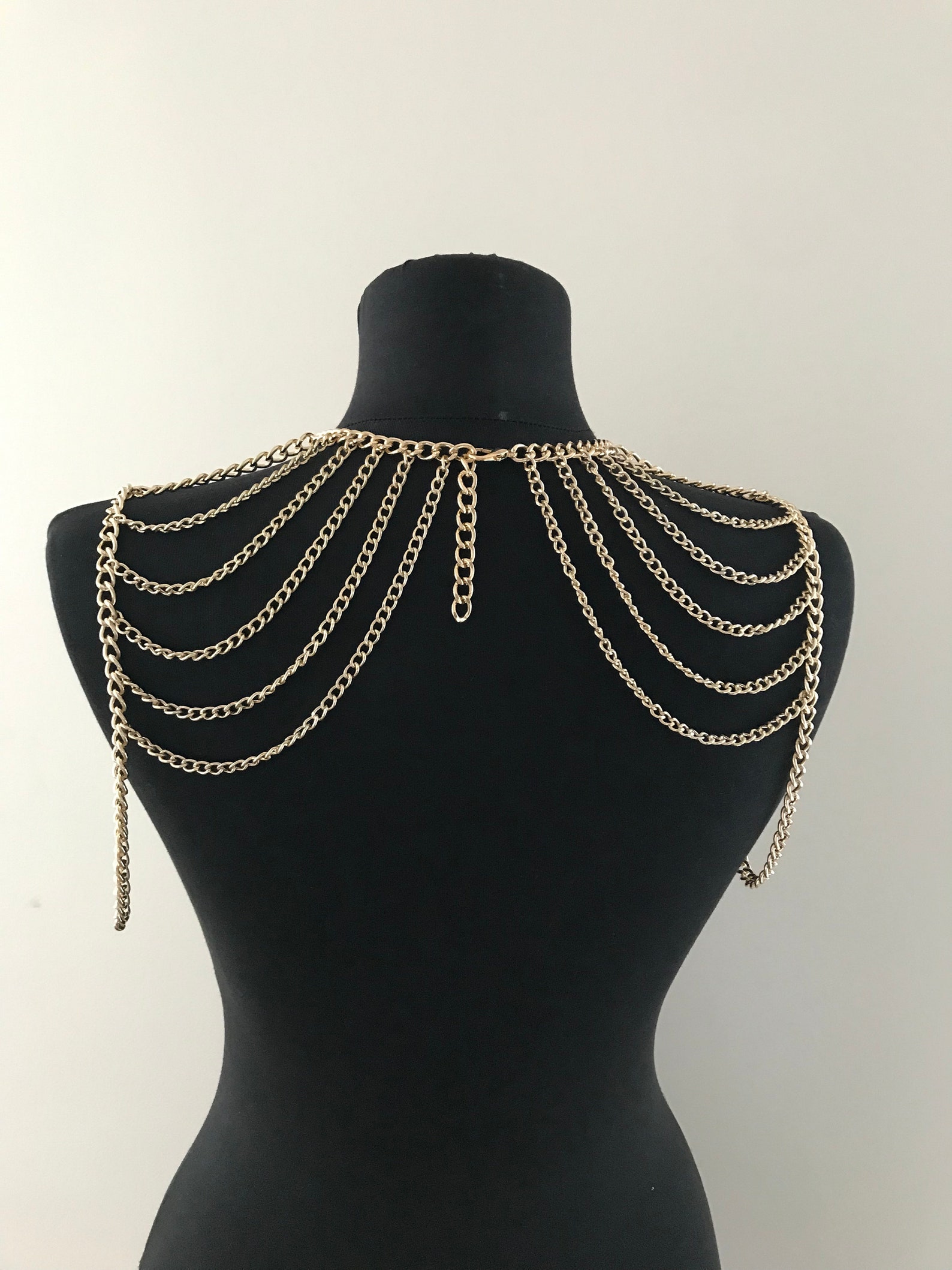 Gold Shoulder Necklace Shoulder Jewelry - Etsy Canada