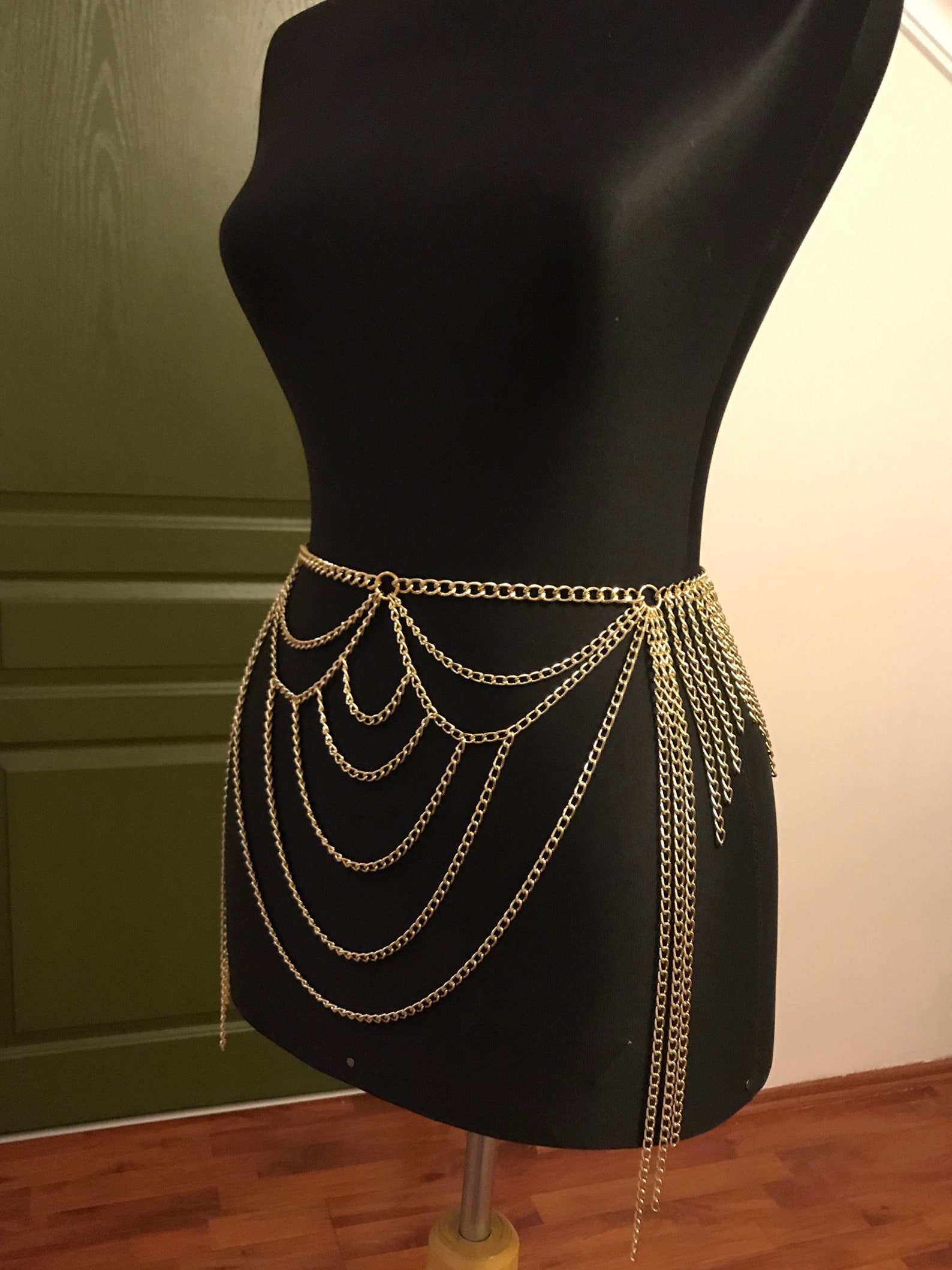 Chain Skirt Chain Belt Body Chain Body Jewelry | Etsy