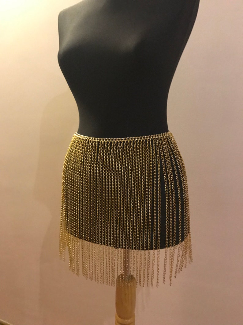 Gold Chain Skirt Mini Skirt body Chain Body Jewelry - Etsy