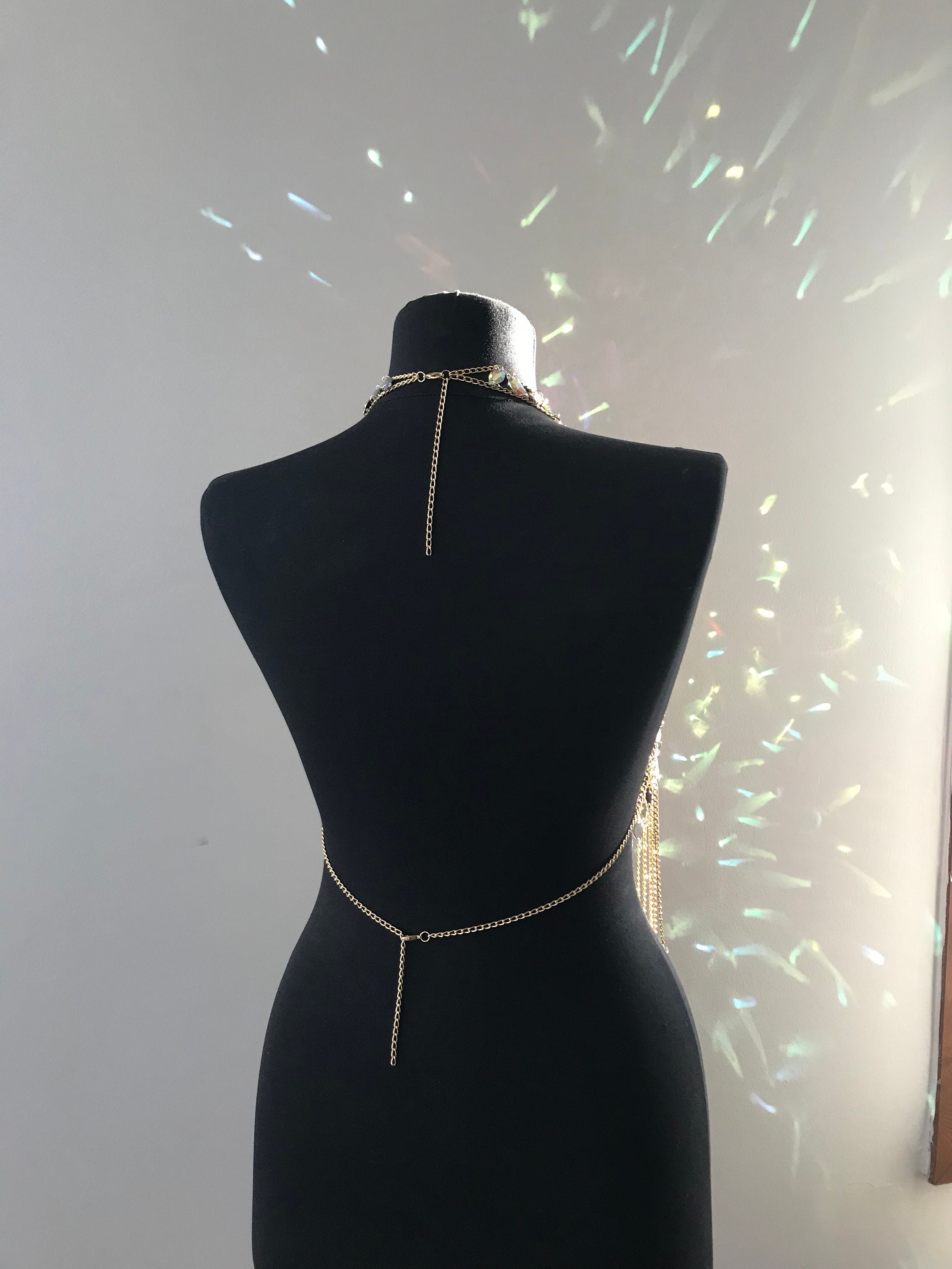 Crystal Sexy Body Chain Sexy Chain Vest Showgirl Dress Etsy Sweden