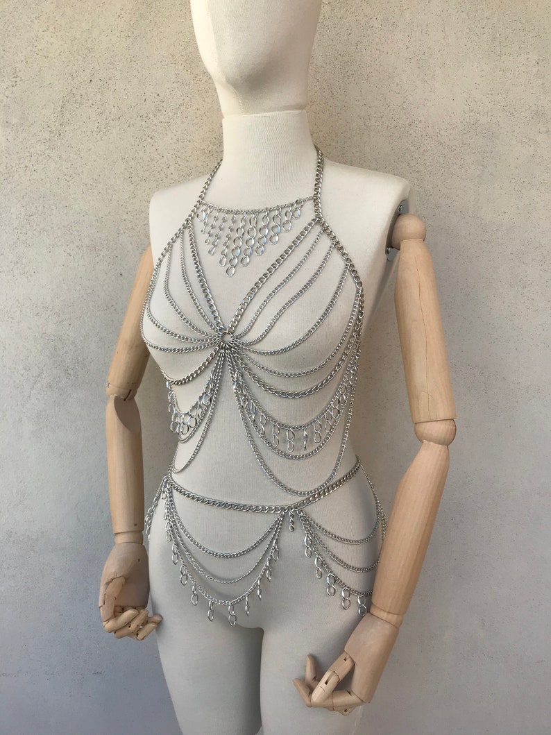 Body Harness Body Chain body Necklace Chain Dress Belly | Etsy