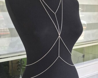 Silver Body Chain - Etsy