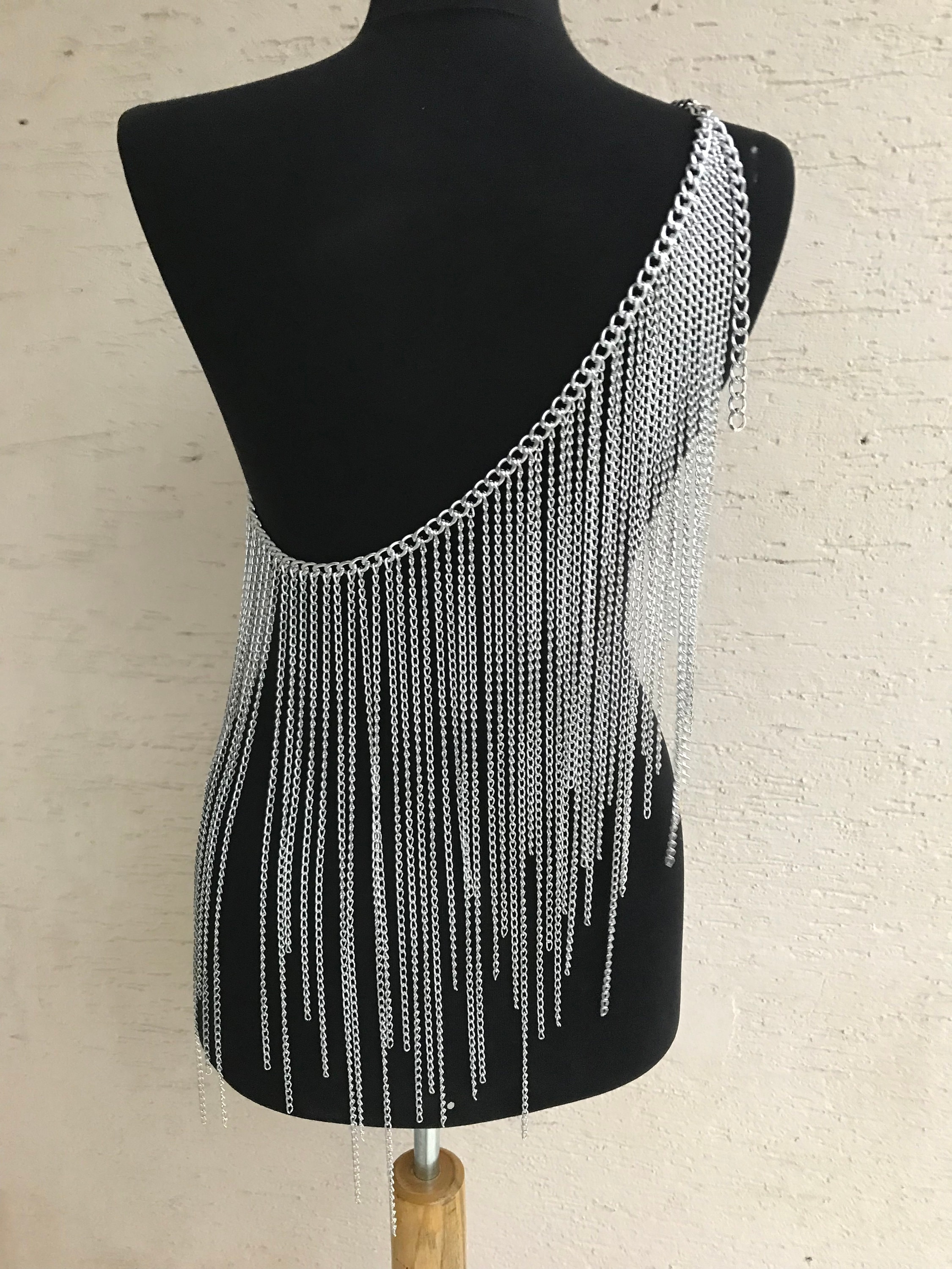 Body Jewelry shoulder Jewelry chain Skirt silver Body - Etsy